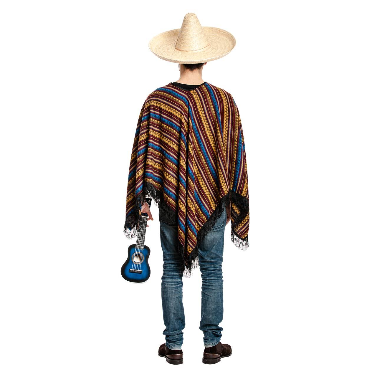 Mexikaner Kostüm Herren Poncho Mexiko Karneval
