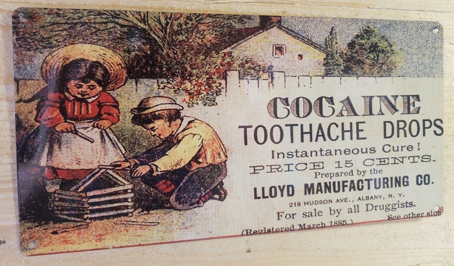 Vintage cocaine toothache drops decorative steel sign reproduction | eBay