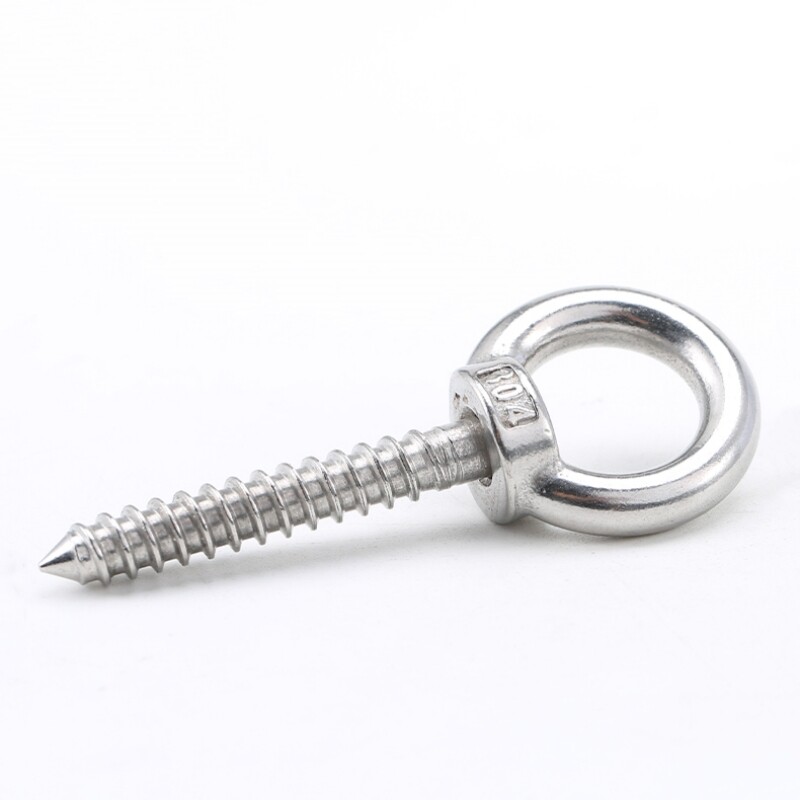 A2 Stainless Steel Lifting Eye Bolt Ring Eyelet Hooks Self Tapping Wood ...
