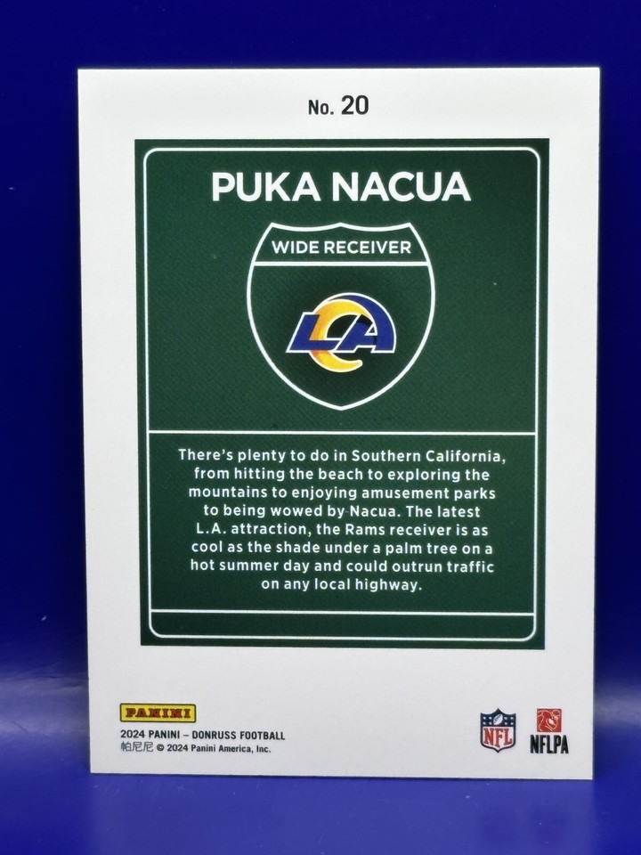 2024 Donruss Puka Nacua Downtown #20 SSP Regular Size Rams Case Hit | eBay