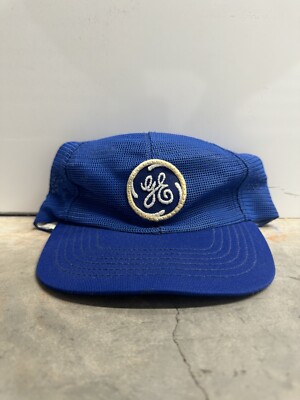 Vintage General Electric Hat Cap Trucker All Mesh Horizon GE USA ...