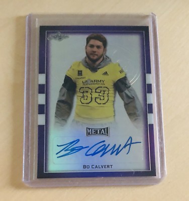 Bo Calvert 2018 Leaf Army Metal Purple Oval Auto 18/25 UCLA Bruins | eBay