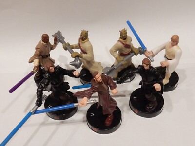 Hasbro Star Wars Attacktix - 7 piece Lot - Tusken/Obi/Vader/Anakin/Luke ...
