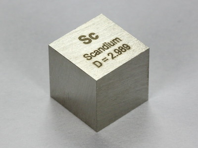 Scandium density cube ultra precision 10.0x10.0x10.0mm - 99.99% purity ...