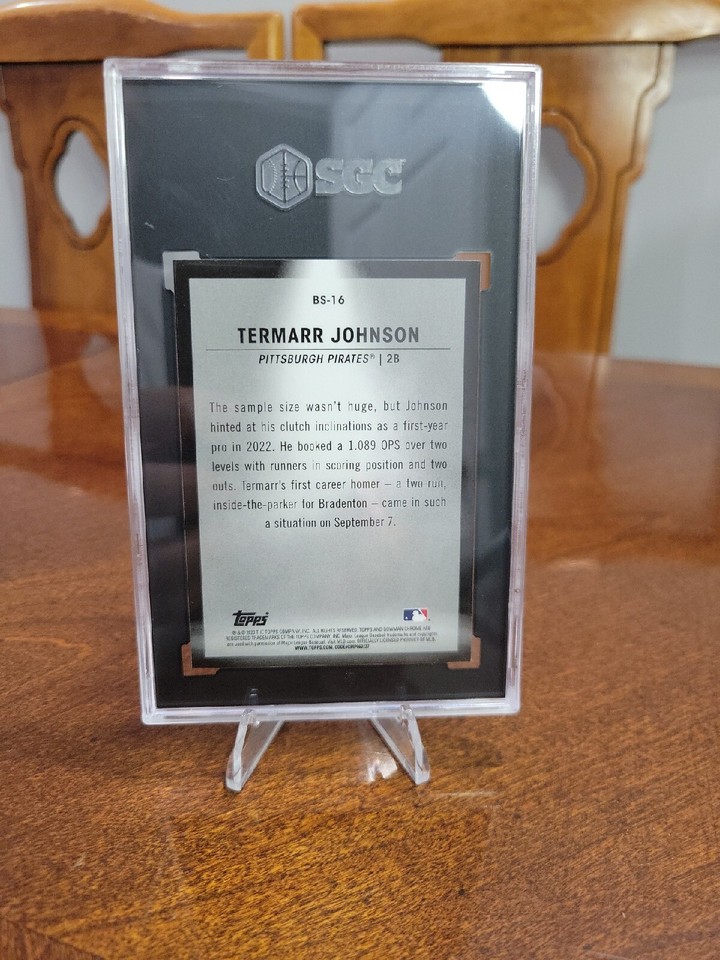 🔥📈2023 Bowman Chrome Bowman Spotlights Termarr Johnson Pirates SGC 10 ...