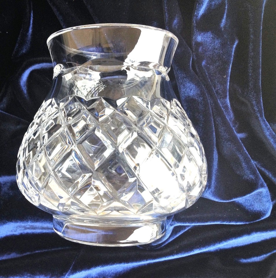 LAMPSHADE CHANDELIER LIGHT LAMP DIAMOND CUT 24% LEAD CRYSTAL 2 ¼ ...