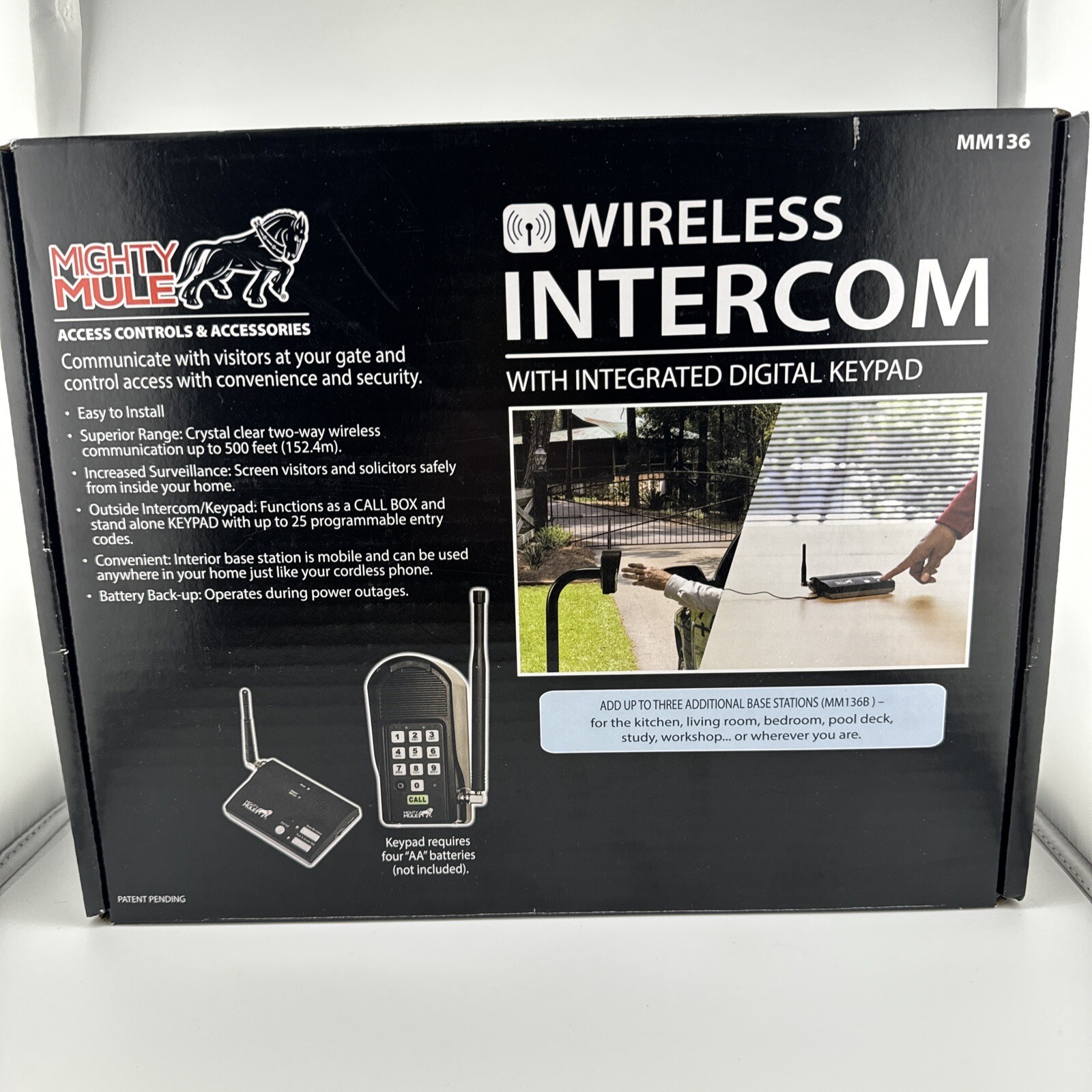 Mighty Mule MM136 Wireless Intercom & Keypad System - Black for sale ...