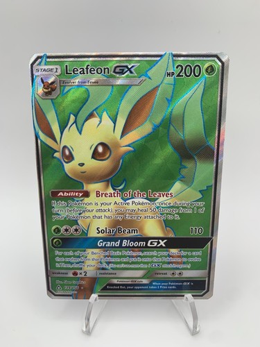 Leafeon GX 139/156 Full Art Sun&Moon Ultra Prism Pokémon Card 2018. LP+ ...