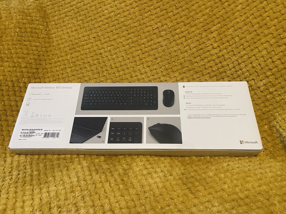 NEW & BOXED Microsoft Wireless 900 Desktop PT3-00006 QWERTY Keyboard ...