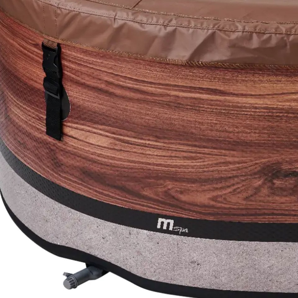 MSpa Duet 138 Jets 930L 6 Person Hot Tub Spa w/Control Box, Woodgrain ...