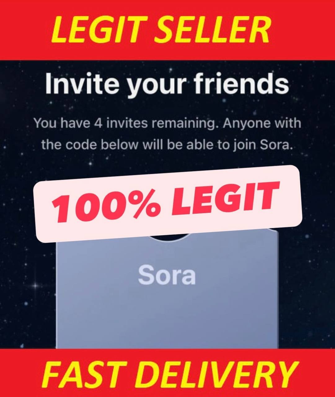 Sora 2 Invite Code – 100% LEGIT - 24/7 FAST DELIVERY ⚡ | eBay