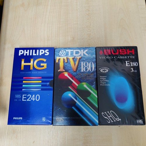 VHS Blank Tapes X3 Phillips Bush TDK 180 240 Video Cassette | eBay