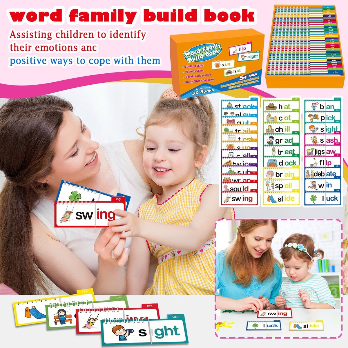 Hooked On Phonics Word Family Build Book 30 Read And Rhyme Flip Books ...