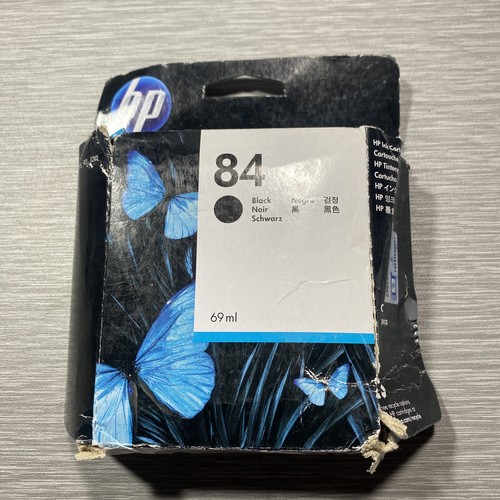 New Sealed Box Genuine OEM HP 84 Black Inkjet Cartridge C5016 C5016A ...