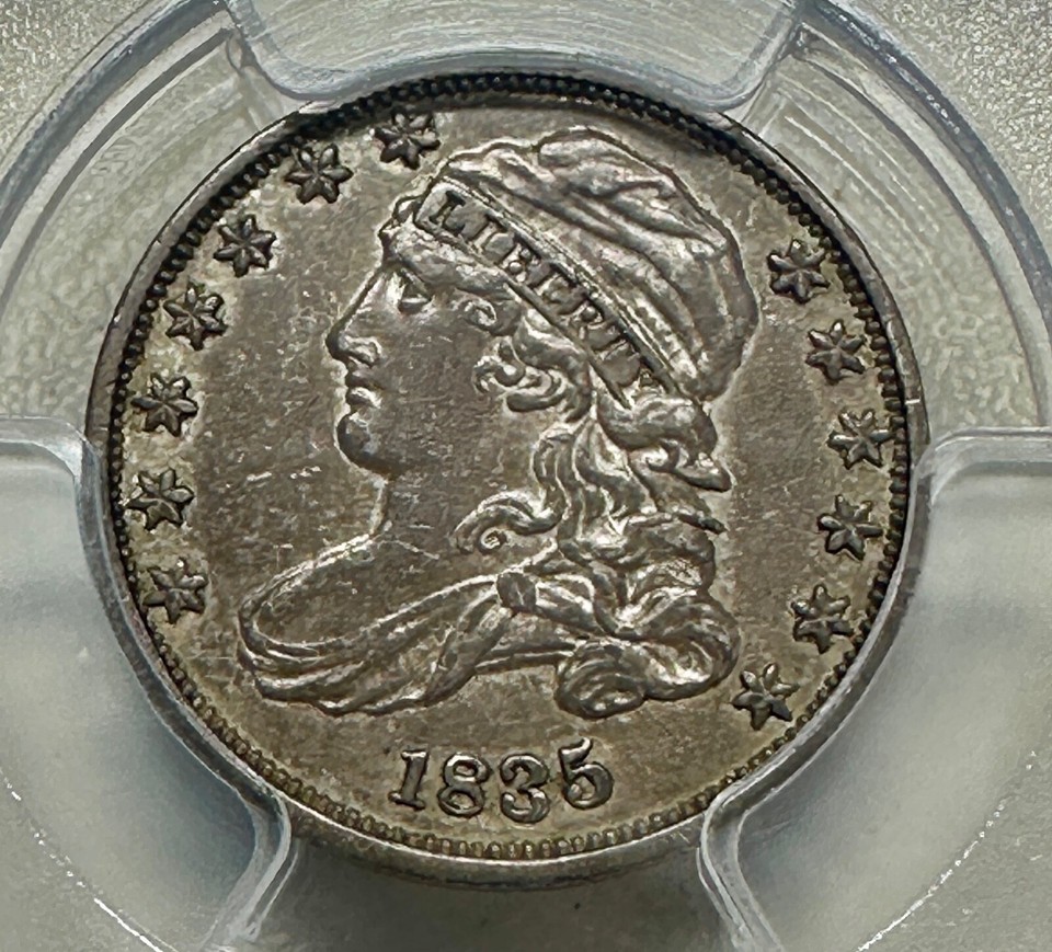 1835 CAPPED BUST DIME PCGS AU50 KEY TYPE COIN | eBay