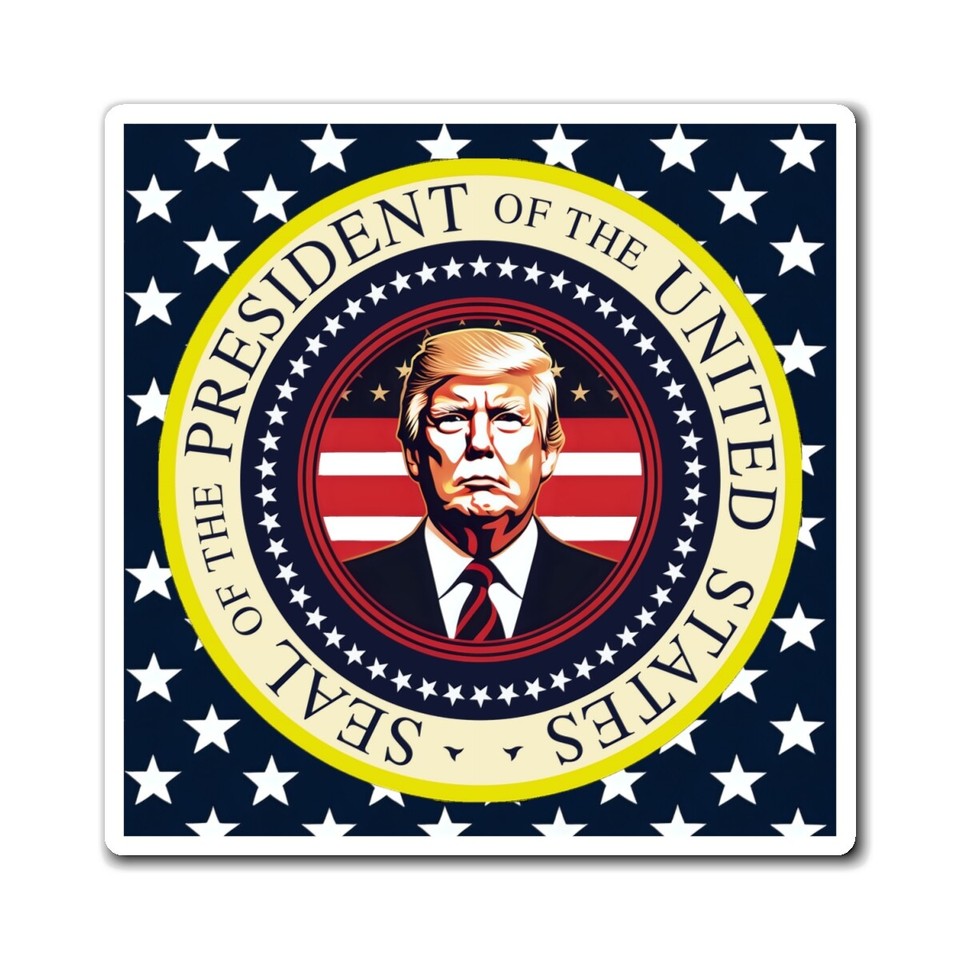 Donald Trump Presidential Seal Fridge Magnet, 3 Sizes, Patriotic ...