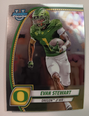 2024 Bowman Chrome University U Football Evan Stewart #75 | eBay