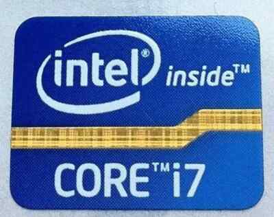 Intel Core i7 Sticker Decal Label Badge Emblem Symbol Computer Laptop ...