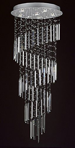 H100-400cm Modern Contemporary Chandelier "Rain Drop" Helix Chandeliers ...