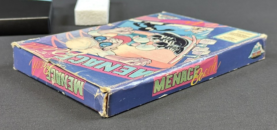 RARE Menace Beach (Nintendo NES, 1990) Tested Game w/ Original Box Blue ...