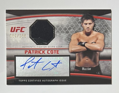 2010 Topps UFC Knockout - Autographed Fighter Gear Relics Patrick Cote ...