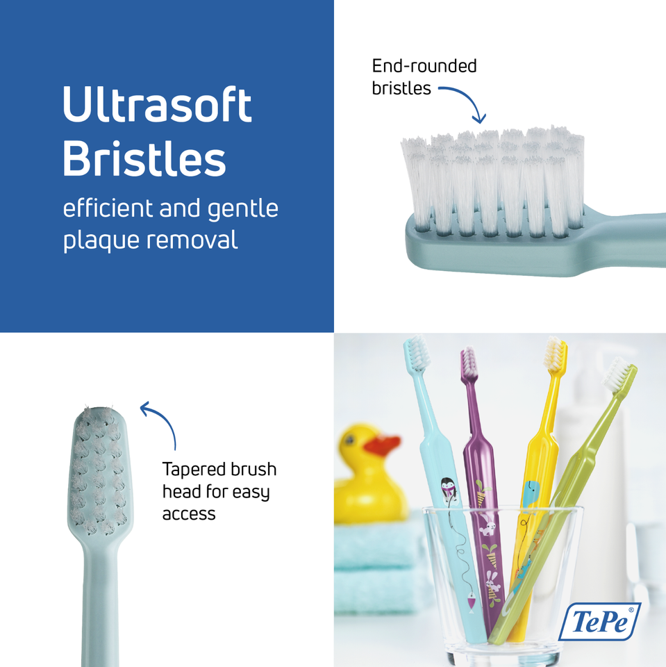 TePe Mini™ Toddler Toothbrush – Manual Child Toothbrushes Age 0-3,1Pk ...