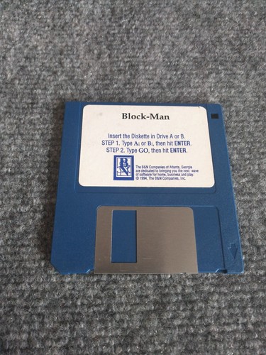 Vintage Computer Game Block-Man PC 3.5 Floppy Disks | eBay