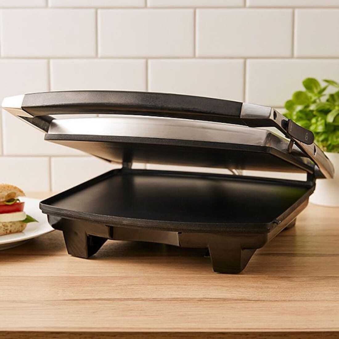 4 Slice Sandwich Press Toaster Ham and Cheese Flat Bread Toaster Non ...