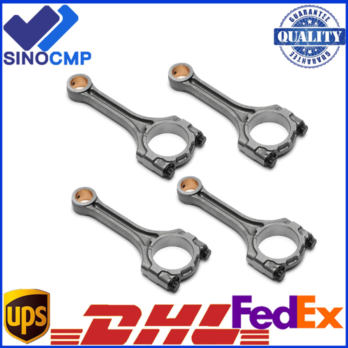 4PCS Engine Connecting Rods For 2014-2021 Hyundai Kia 1.6L Turbo 23510 ...