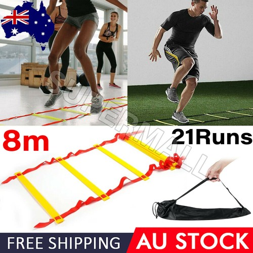 8M Agility Speed Sport Trainning Ladder Soccer Fitness Boxing 21Runs ...