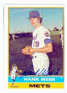 Hank Webb autographed baseball card (New York Mets) 1976 Topps #442 | eBay