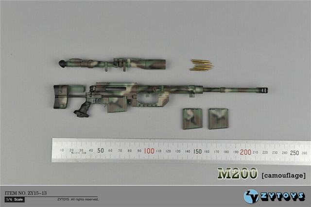 ZYTOYS M200 1/6 Gun Model Plastic Rifle Set for 12" Soldier Figure ...