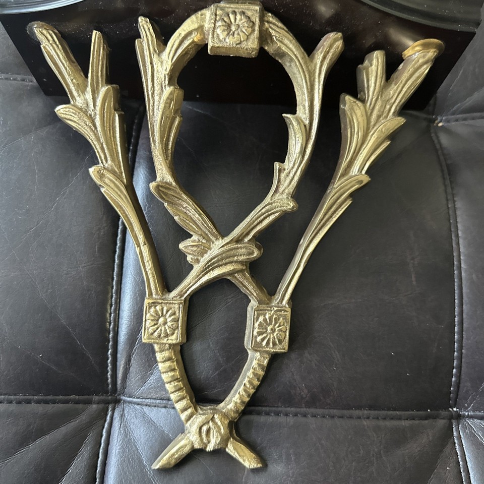 Vintage Chelsea House Vine Brass Wood Finish Floating Wall Plate Shelf ...