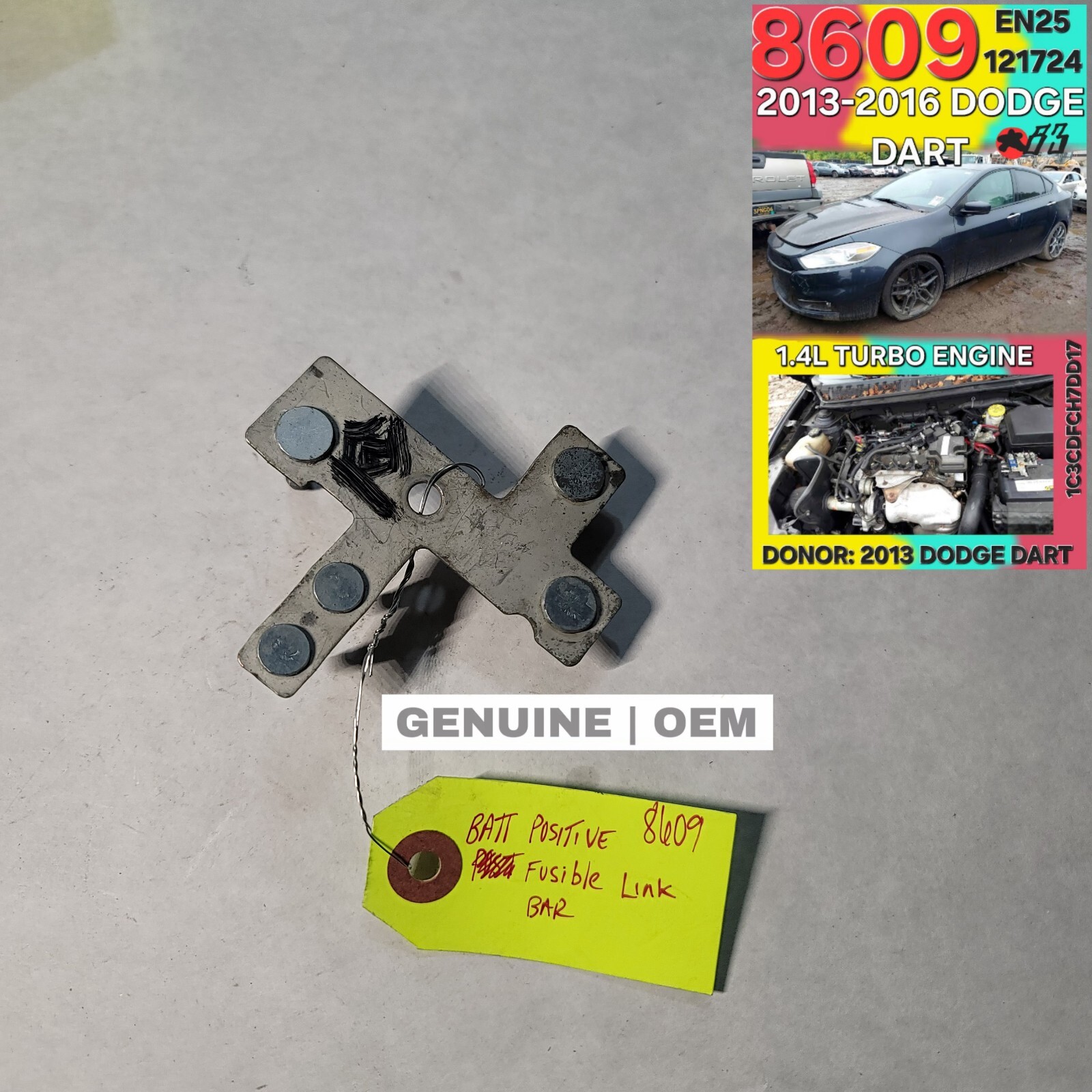 2013-2016 Dodge Dart Battery Positive Fusible Link Terminal OEM ...