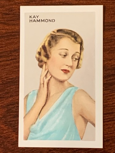 1935 KAY HAMMOND Tobacco Card #32 Gallaher Stars of Screen & Stage Park ...