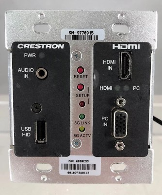 Crestron DM-TX-200-C-2G-B-T Black Wall Plate DigitalMedia Transmitter ...