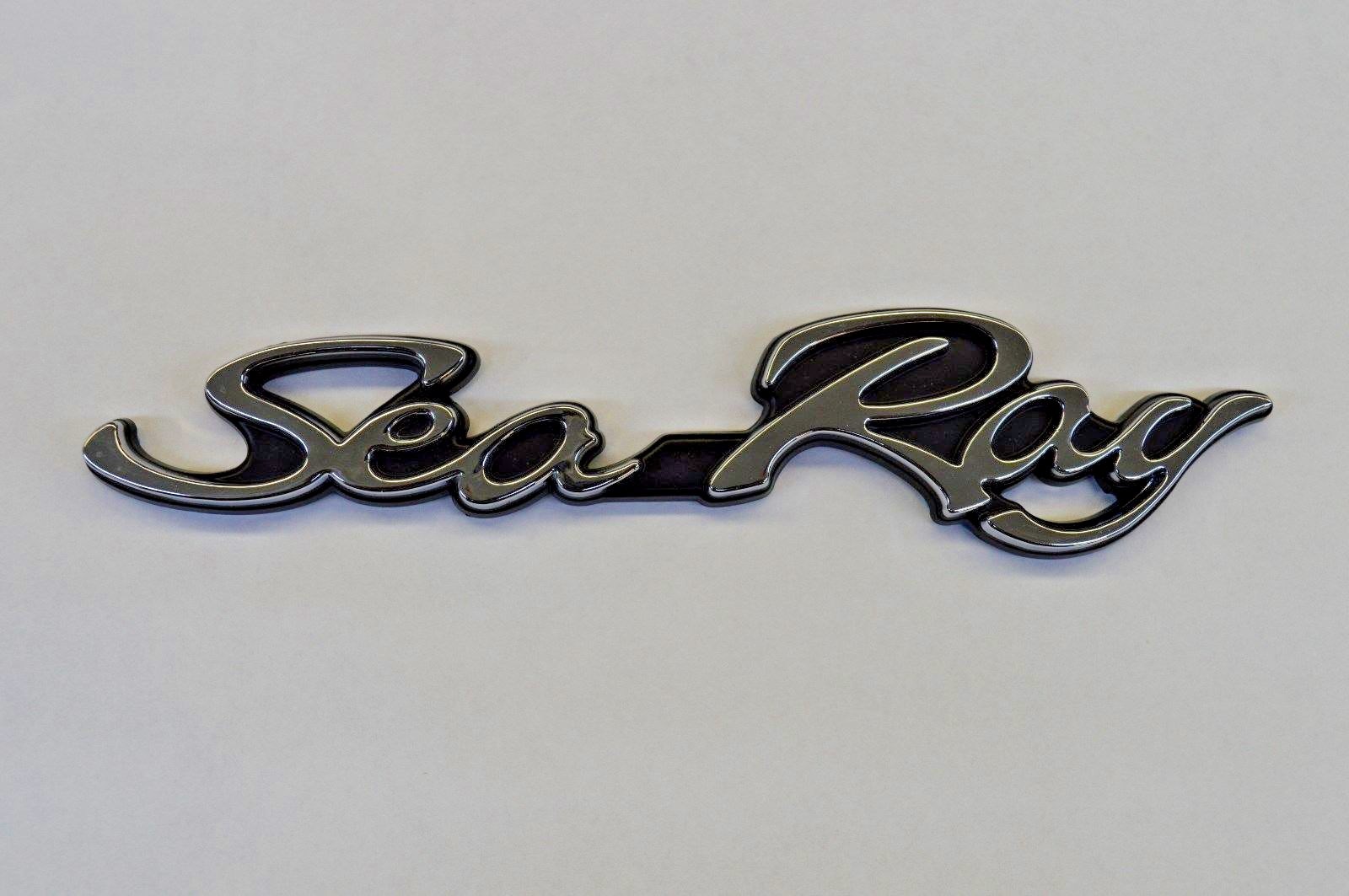 NEW SEA RAY "SEARAY" SCRIPT LOGO EMBLEM CHROME PART # 188060 5-1/4 ...