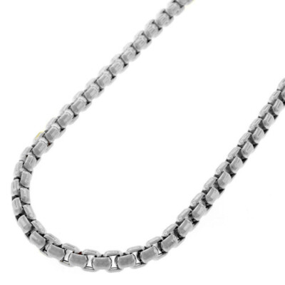 Verona Jewelers Sterling Silver 3.5MM Classic Italian Round Box Chain ...