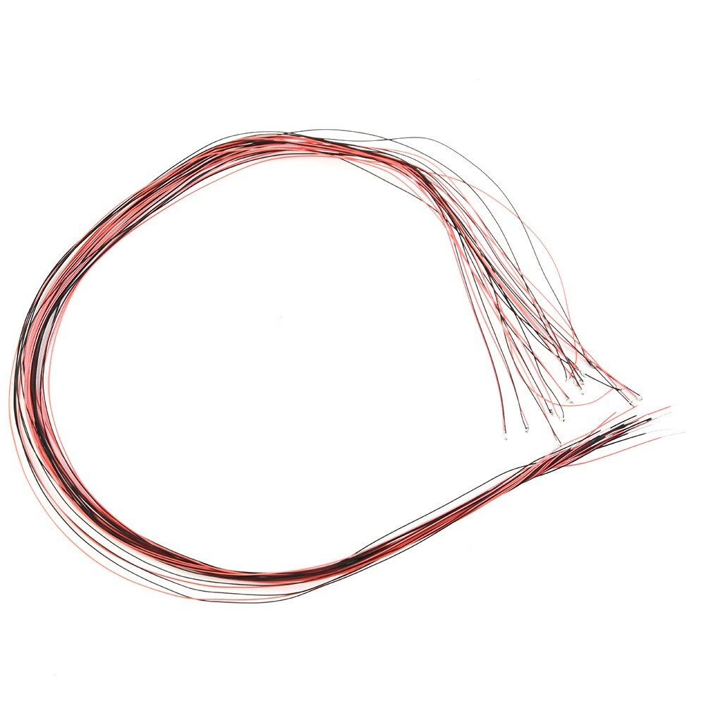 15pcs DC 12V 0.5mm Pre Wired LED Red Light Emitting Diode Pre-Soldered ...