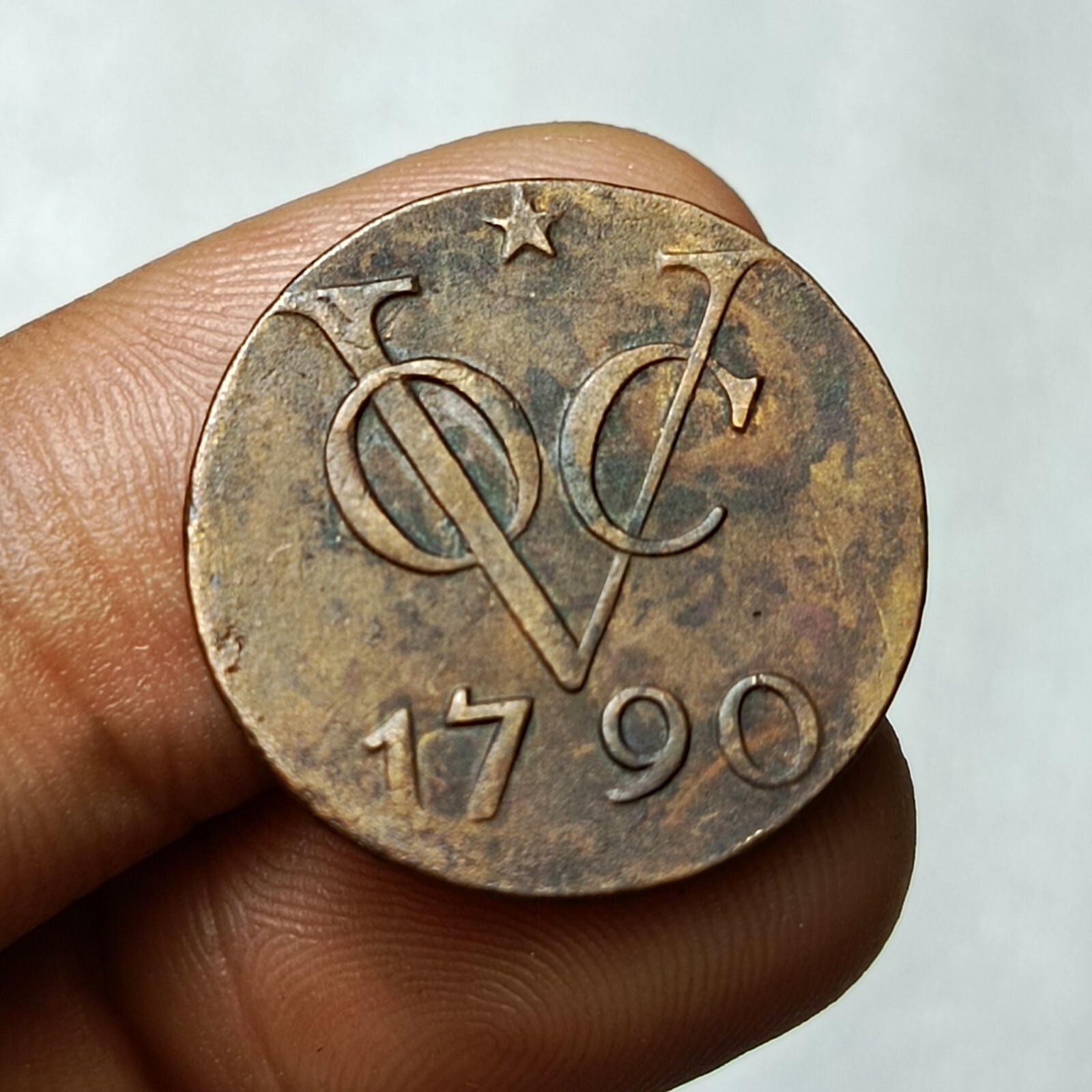 EB42 - Dutch Nederland Colonial VOC Duit 1790 Utrecht New York Penny ...