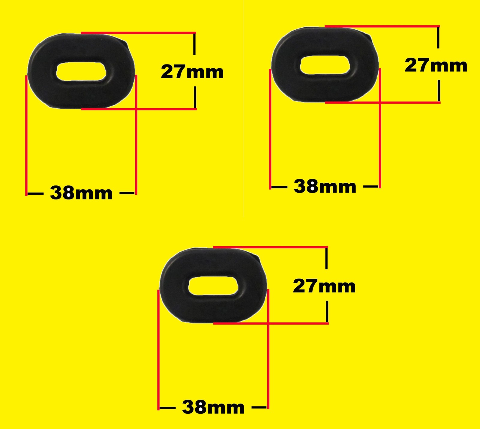 RUBBER SIDE PANEL GROMMETS FOR Honda KAWASAKI SUZUKI YAMAHA SET OF 3 ...