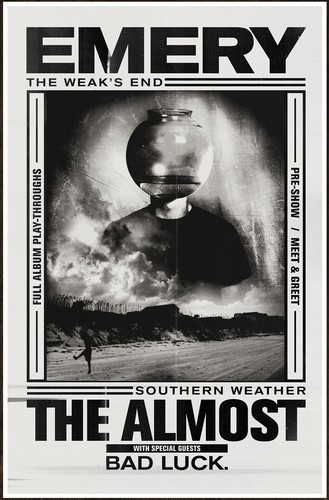 EMERY | THE ALMOST Tour 2024 Ltd Ed New RARE Poster! Post Hardcore Emo ...