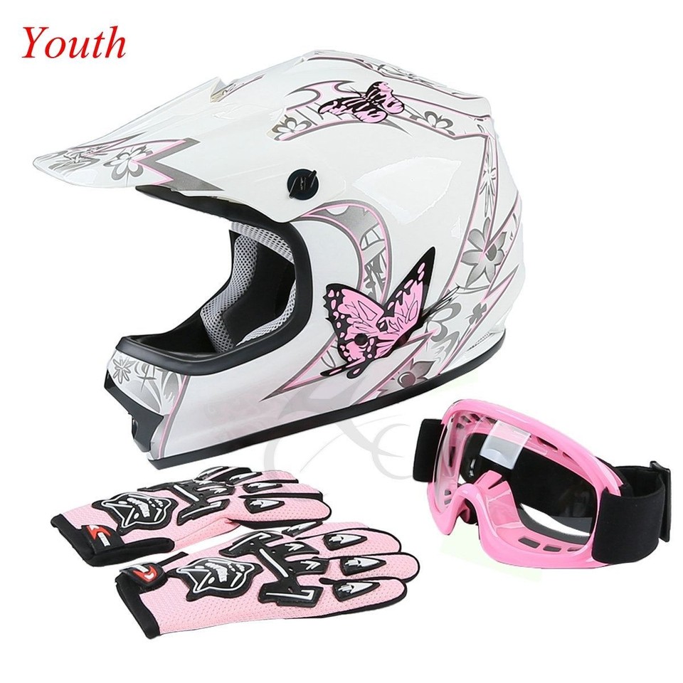 DOT Youth Helmet Child Kids Motorcycle Full Face Offroad Dirt Bike ATV ...