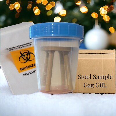 stool sample gag gift, Doctors office funny prank gift, Bonus biohazard ...