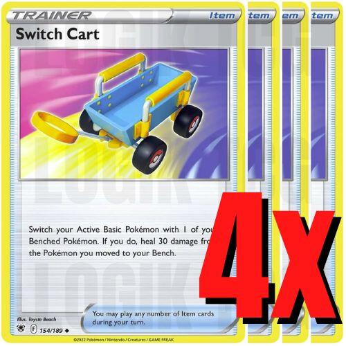 4x Switch Cart 154/189 x4 -Astral Radiance - Pokemon TCG - Playset - NM ...
