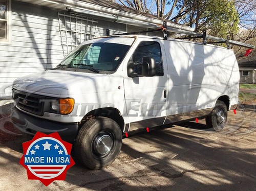 1998-2014 Ford Econoline Cargo Van Folded 3 Door Rocker Panel Trim ...