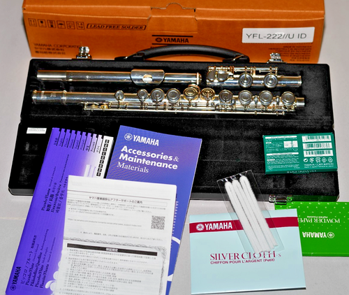 YAMAHA YFL-222 Student Flute w/ Hard Case & Bag - Authentic - box and ...