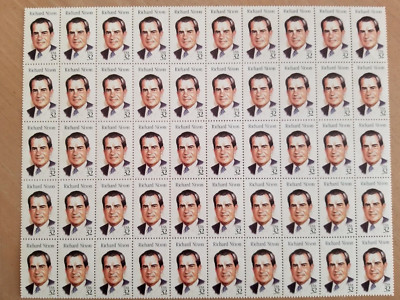 Richard M. Nixon President #2955 Full Sheet of 50 Stamps 32 Cent MNH OG ...