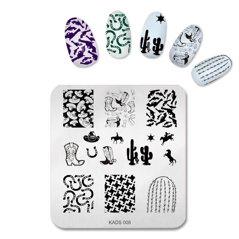 KADS Stamping Plates Flower Nail Art Stamping Template Image Manicure ...