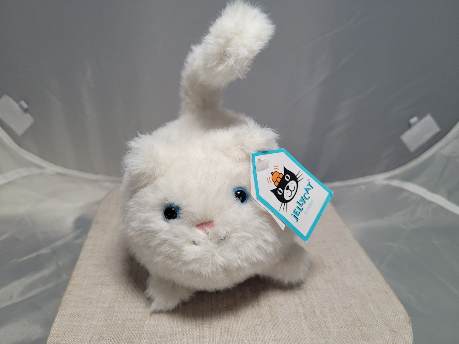 Jellycat Cream Kitten Caboodle KIC3C Stuffed Animal Toy Lovey Soft Cute ...